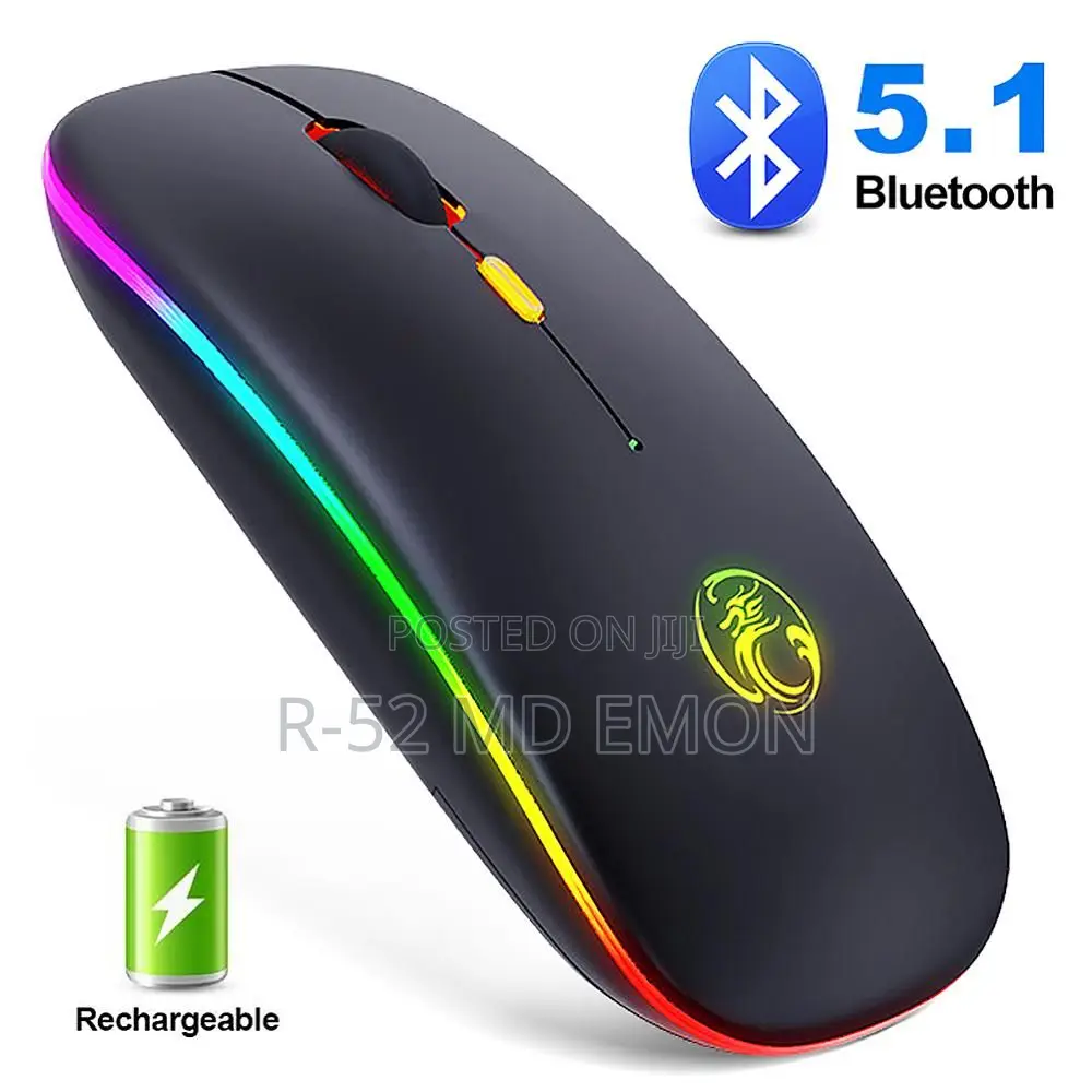 7g Wireless Mouse Rechargeable Bluetooth RGB Led Light in Chawkbazar ...