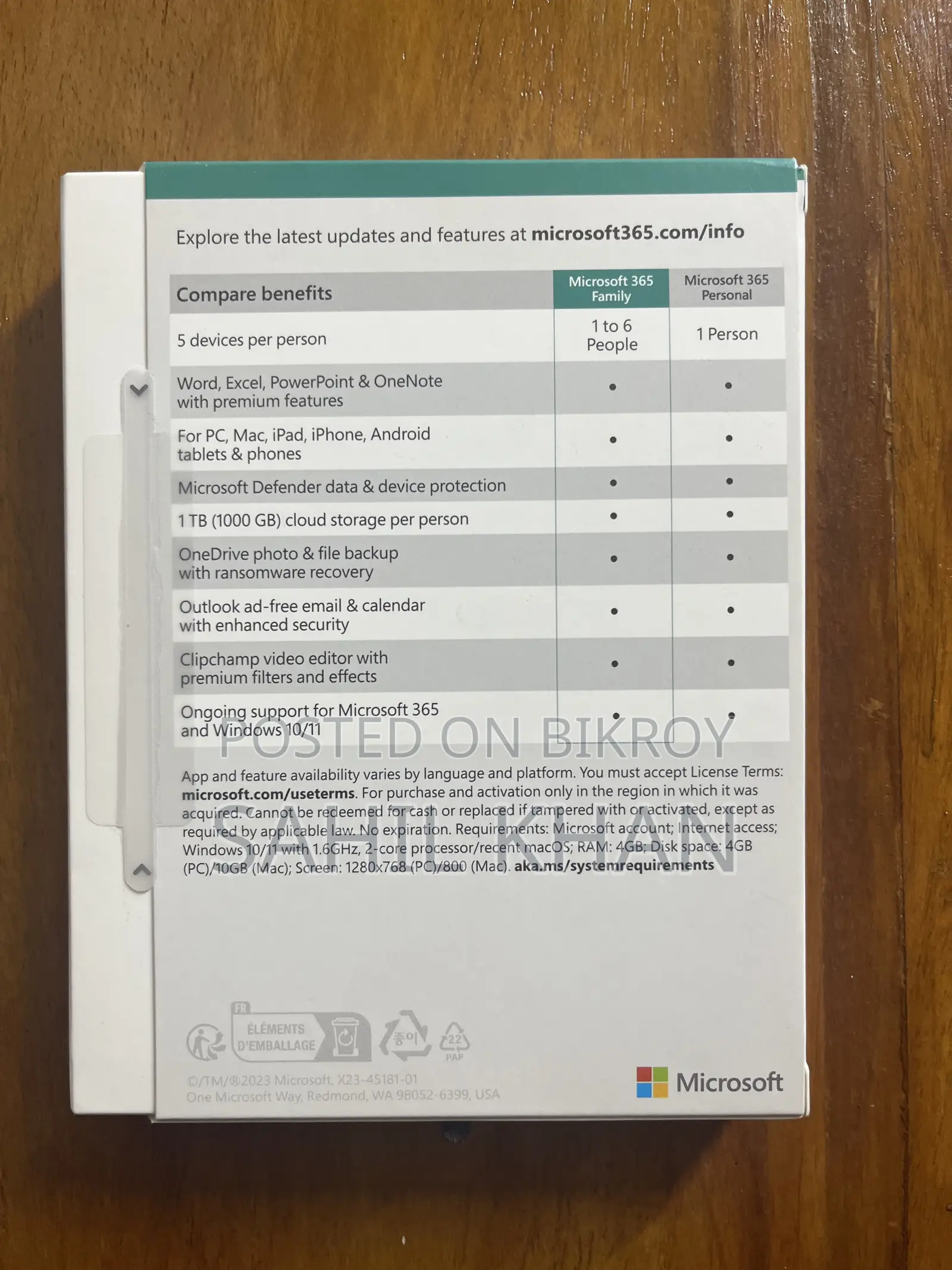 Microsoft 365 Family (1 Year Subscription/ Up to 6 People) for sale ...