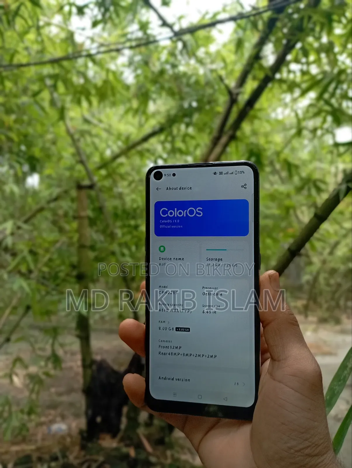 Oppo F19 Pro 128 GB Silver বিক্রয়ের জন্য - Md Rakib Islam মূল্য: BDT ...