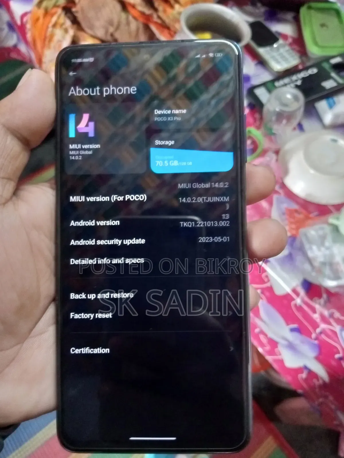 Xiaomi Poco X3 Pro 128 GB Blue - Price: BDT 12,500 on bikroy.com [Singair]